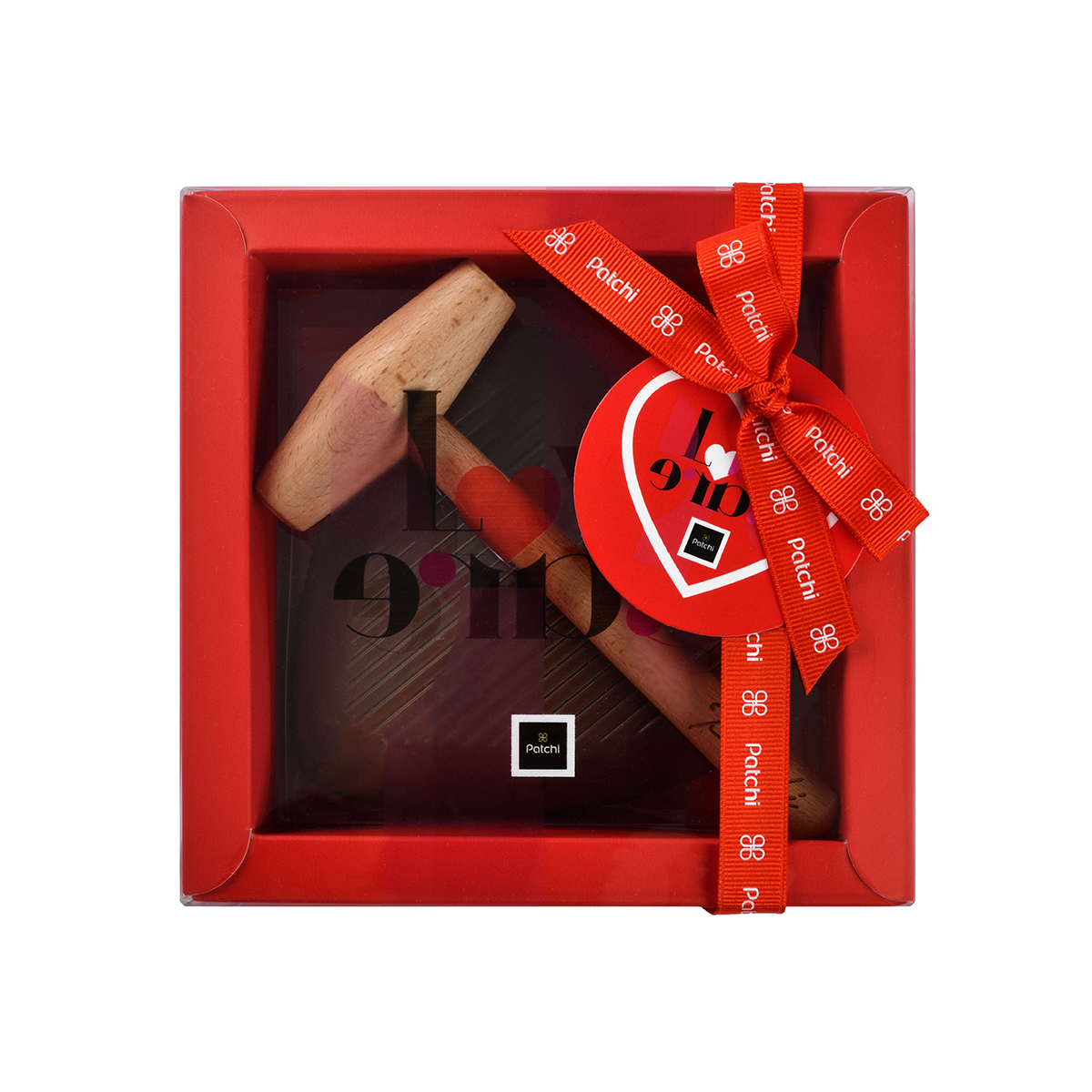 Chocolate Heart with Hammer Filled with Goodies, 150g | Patchi
