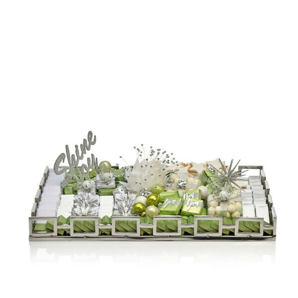 3600g Rectangular Metallic Silver Tray - Christmas Chocolate Gift ...